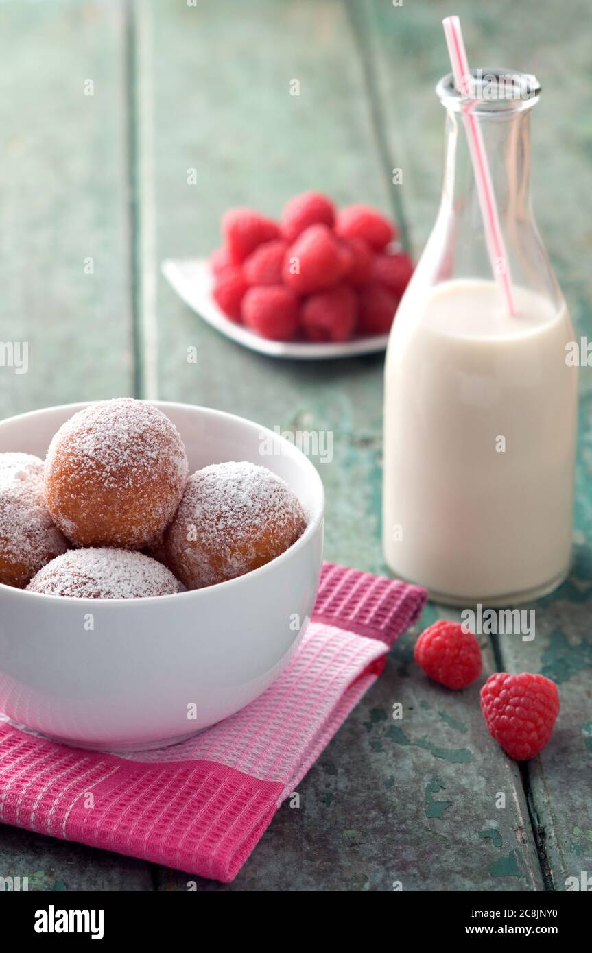 Special dessert with curd balls Stock Photo - Alamy