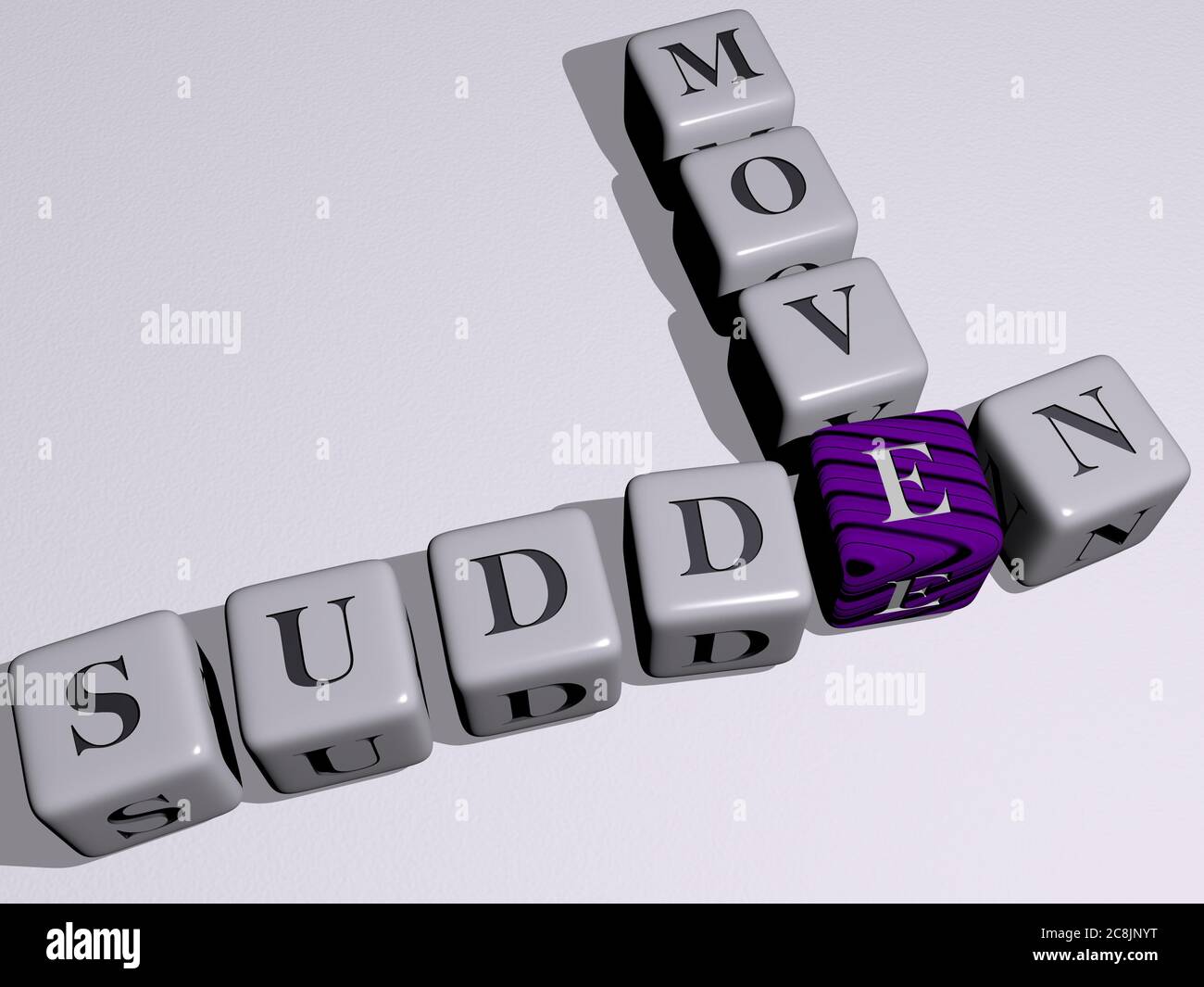 sudden move combined by dice letters and color crossing for the related ...