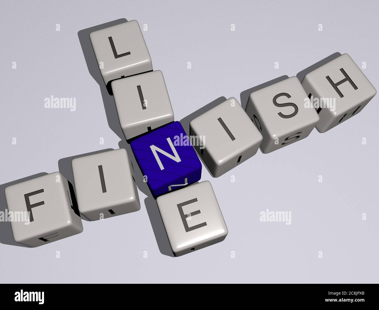 FINISH LINE combined by dice letters and color crossing for the related ...