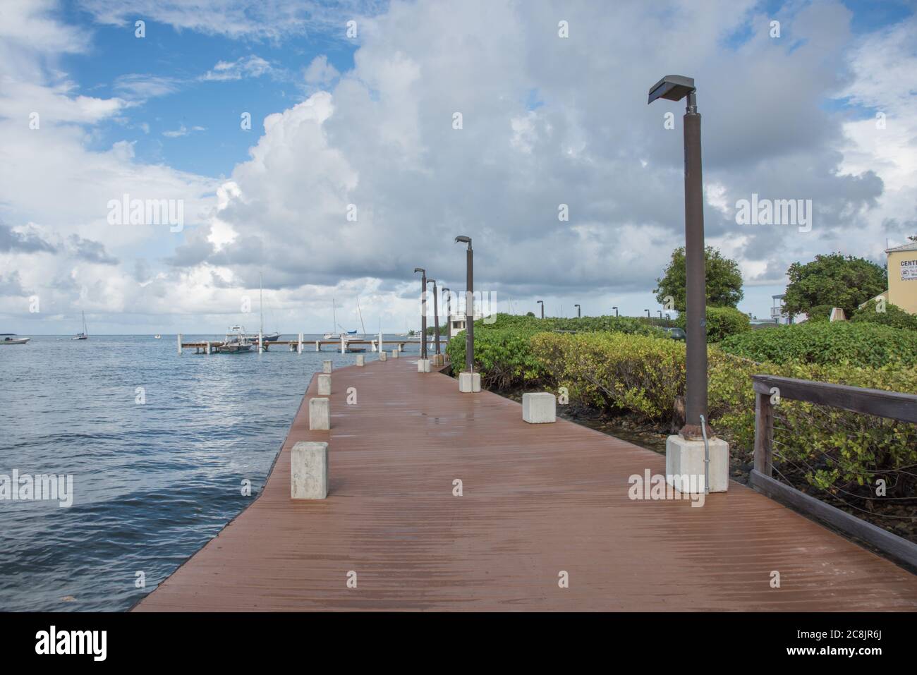 Christiansted, St. Croix, VI-October 19,2019: Christiansted boardwalk ...