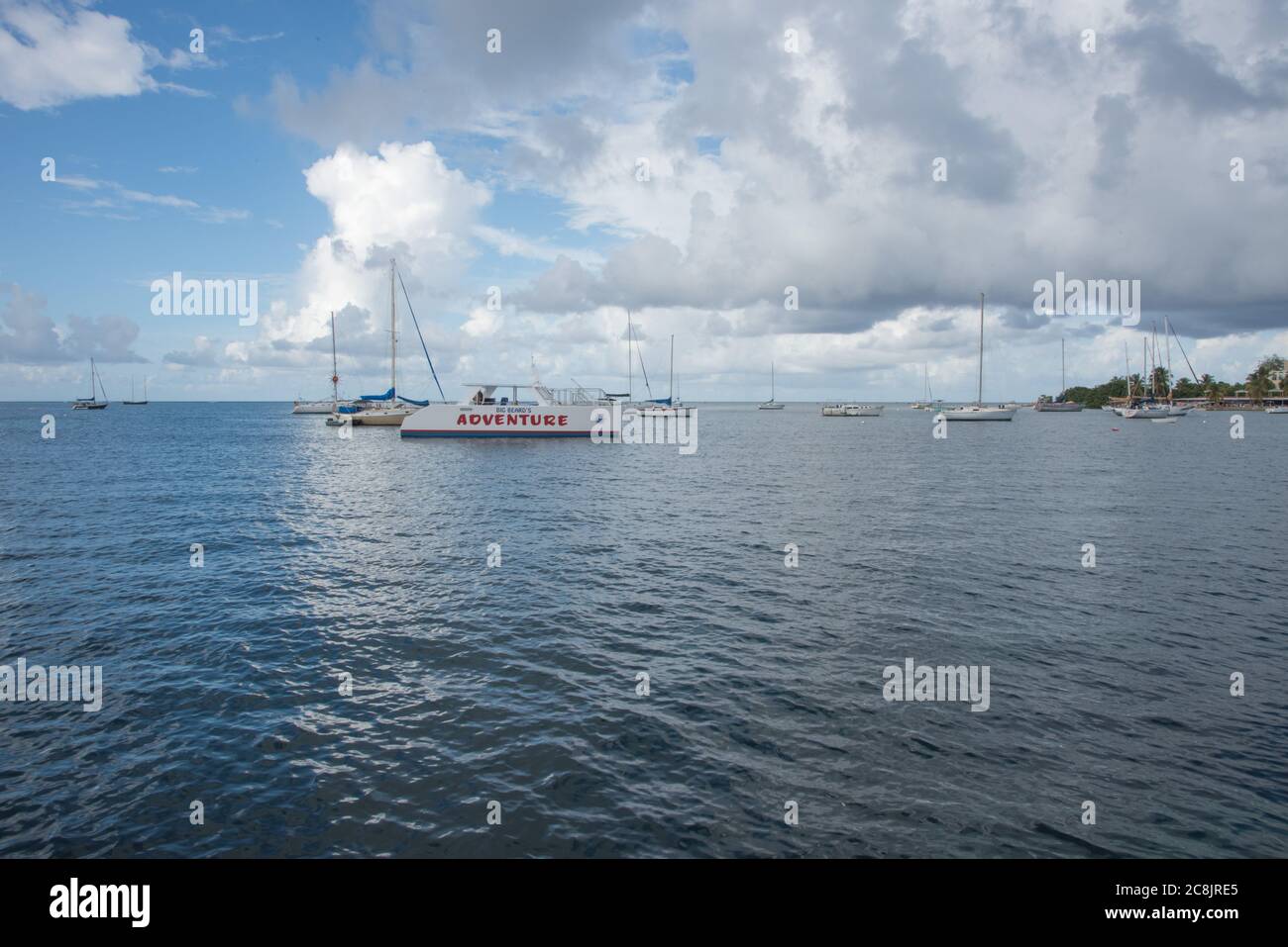 Christiansted, St. Croix, VI-October 19,2019: Big Beard's catamaran and ...