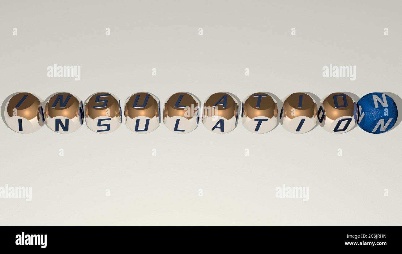 INSULATION combined by dice letters and color crossing for the related ...