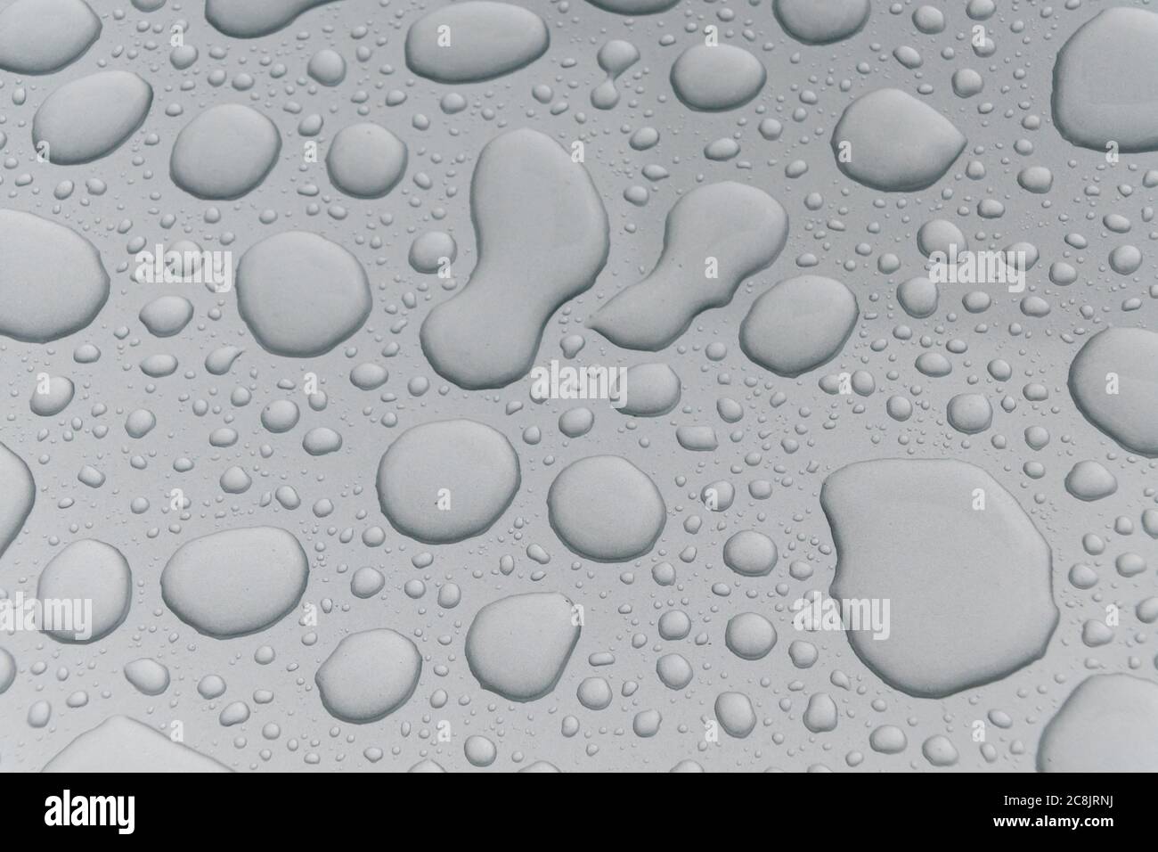 Water drops on metal surface Stock Photo - Alamy