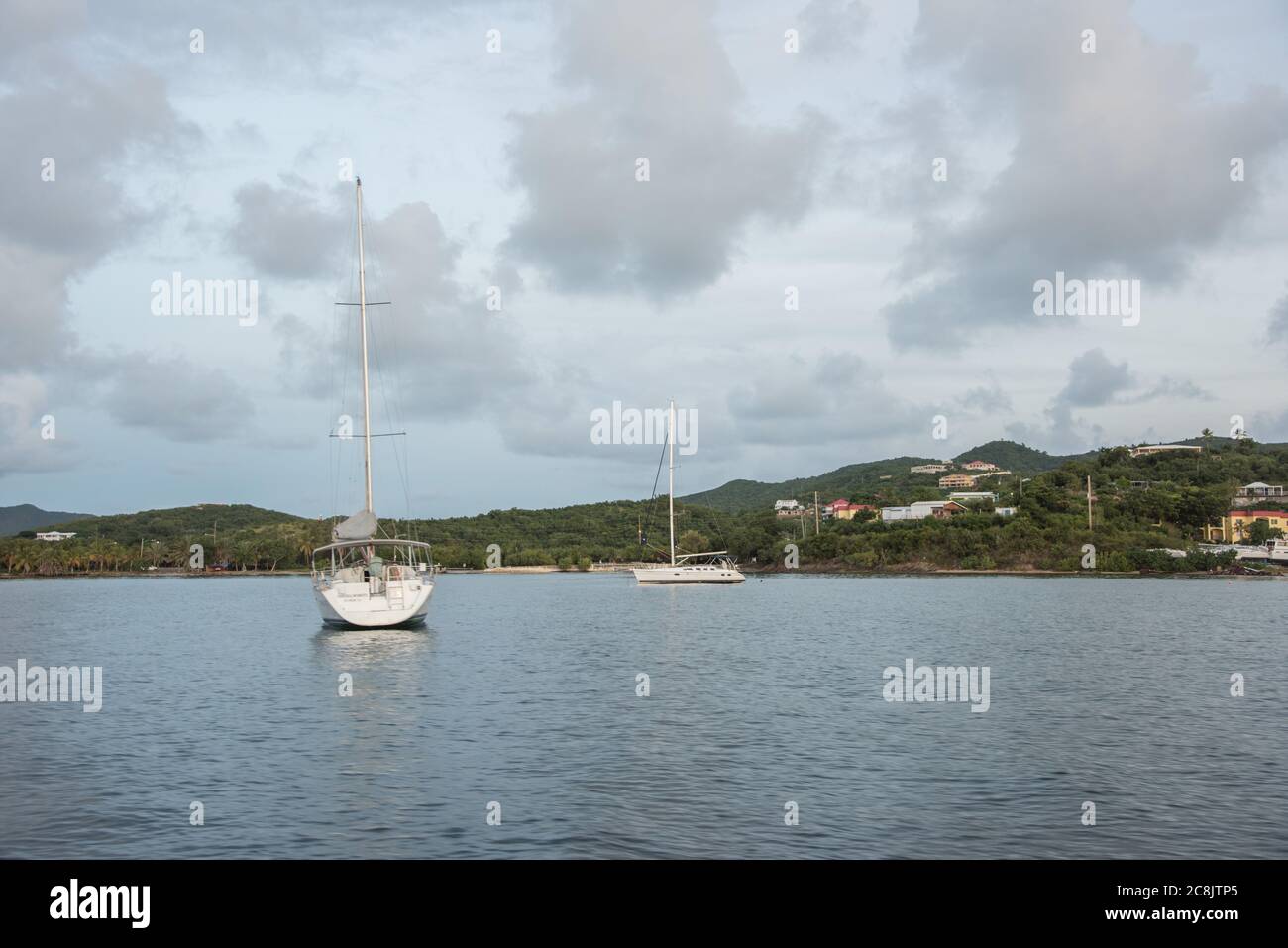 Christiansted, St. Croix, VI-October 19,2019: Boats in the Caribbean ...