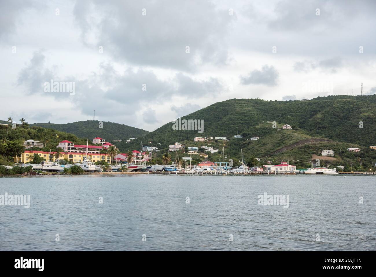 Christiansted, St. Croix, VI-October 19,2019:Nautical vessels in marina ...
