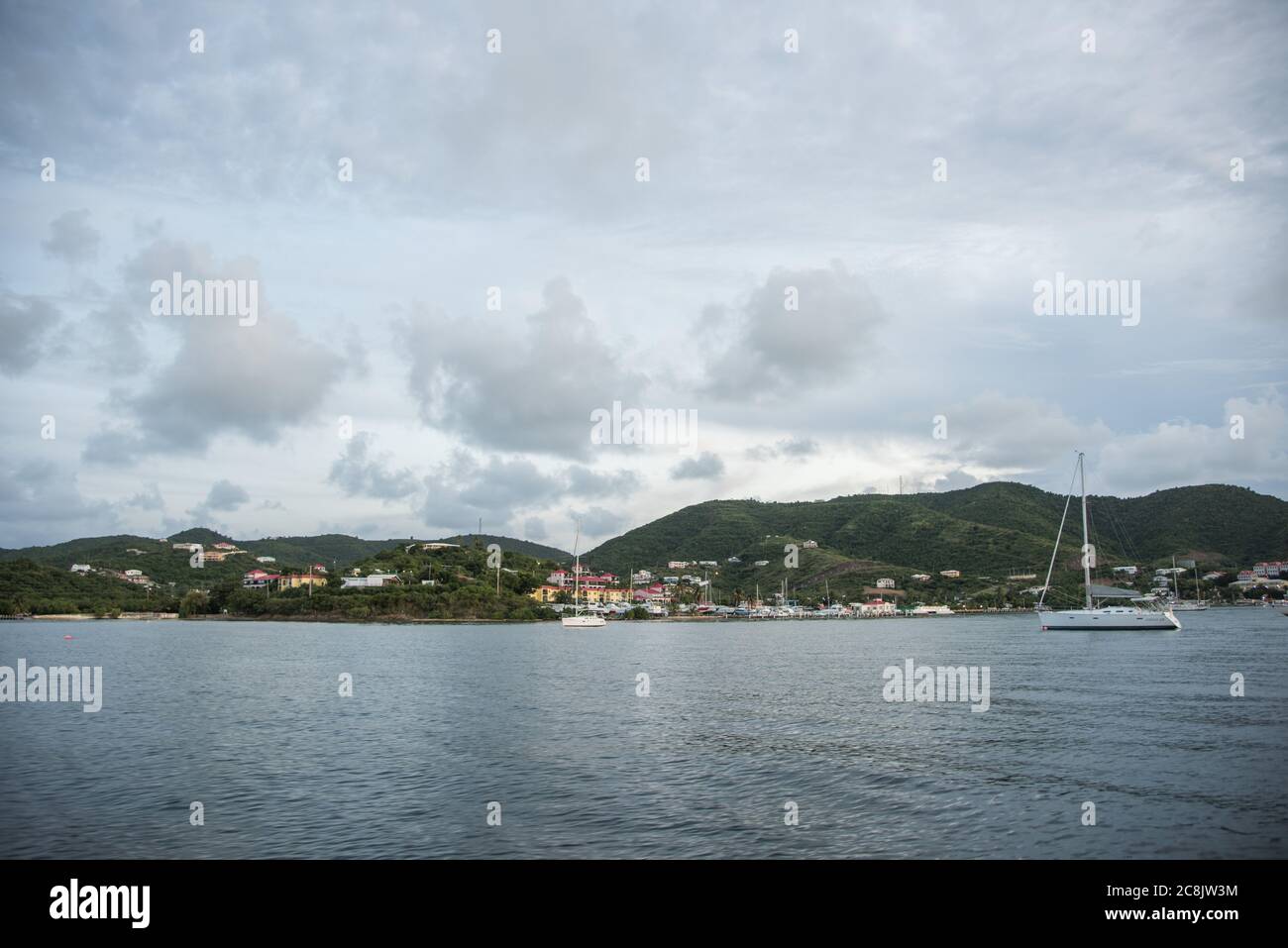 Christiansted, St. Croix, VI-October 19,2019: Harbor with vessels ...