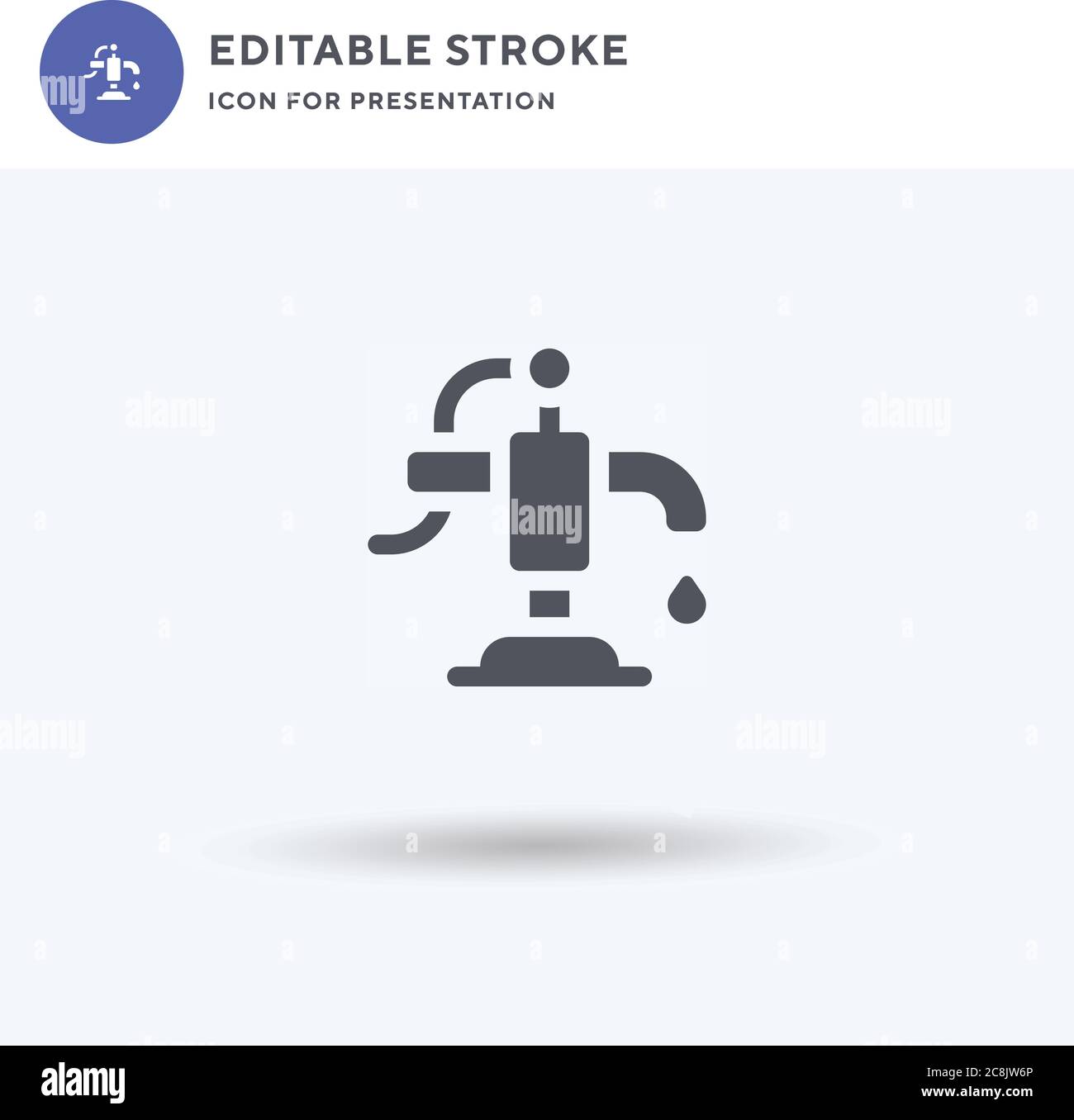 Water Pump icon vector, filled flat sign, solid pictogram isolated on ...