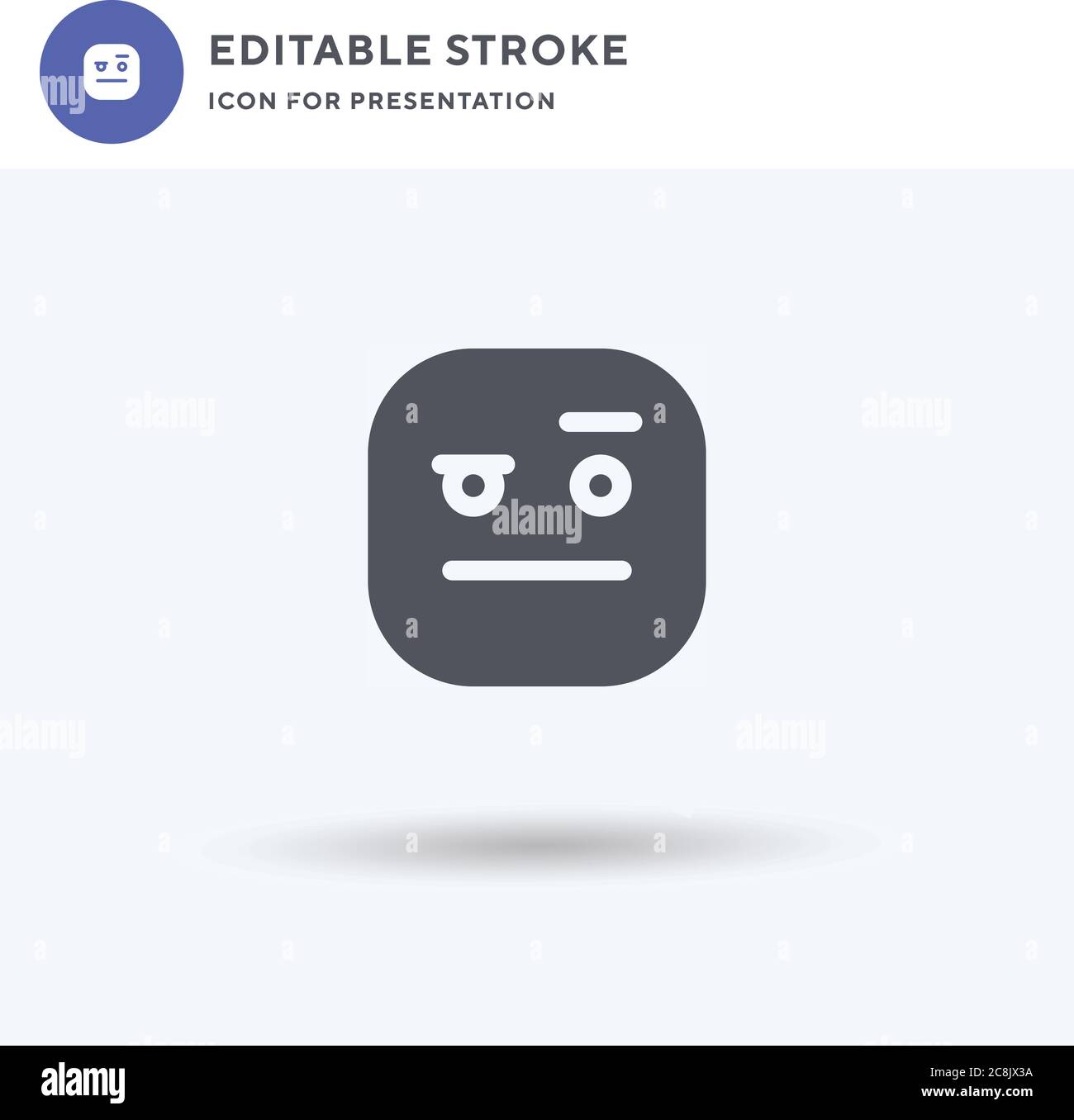 Suspicious icon vector, filled flat sign, solid pictogram isolated on ...