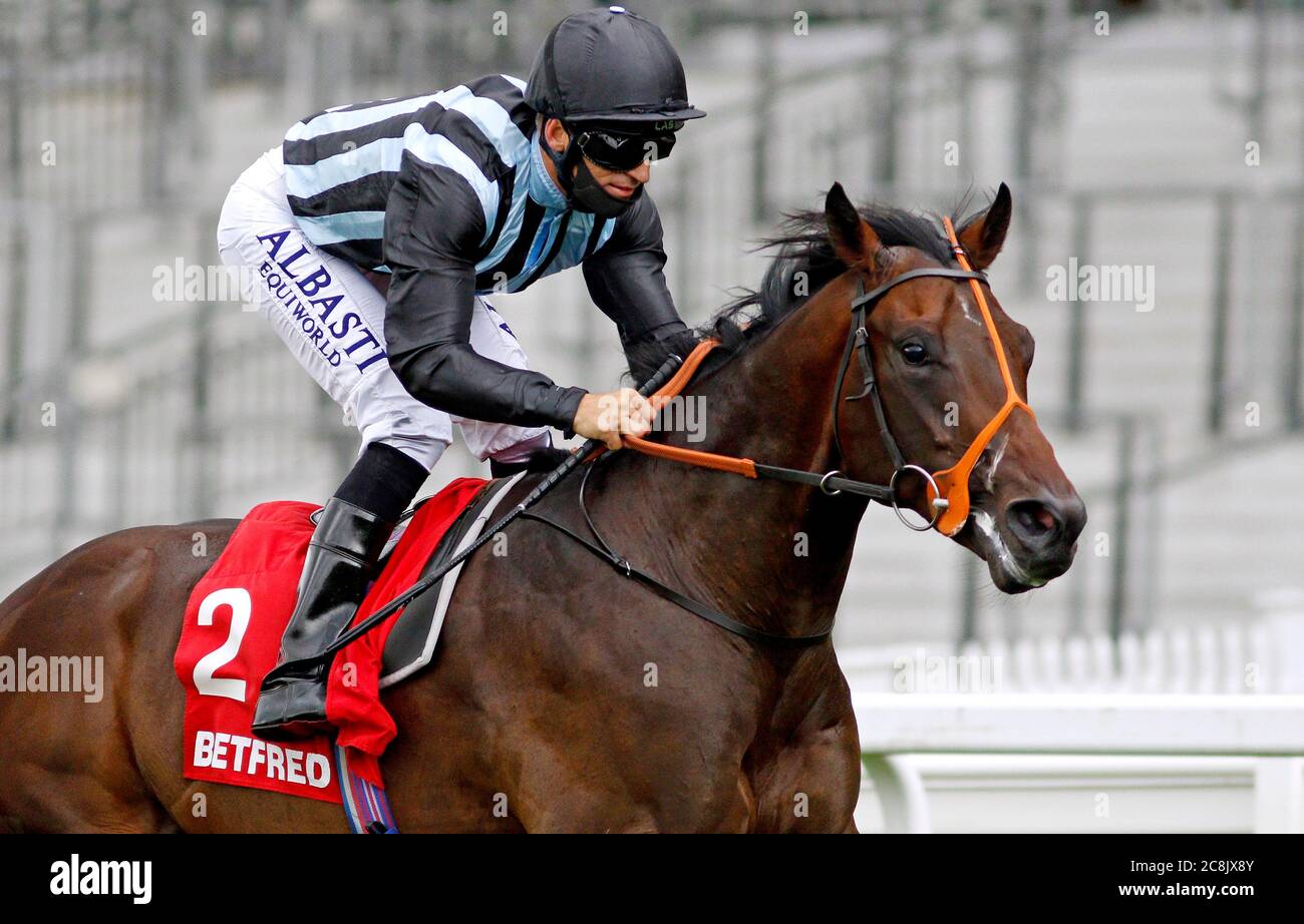 Chindit ridden by jockey Pat Dobbs wins the BetfredTV Pat Eddery Stakes ...