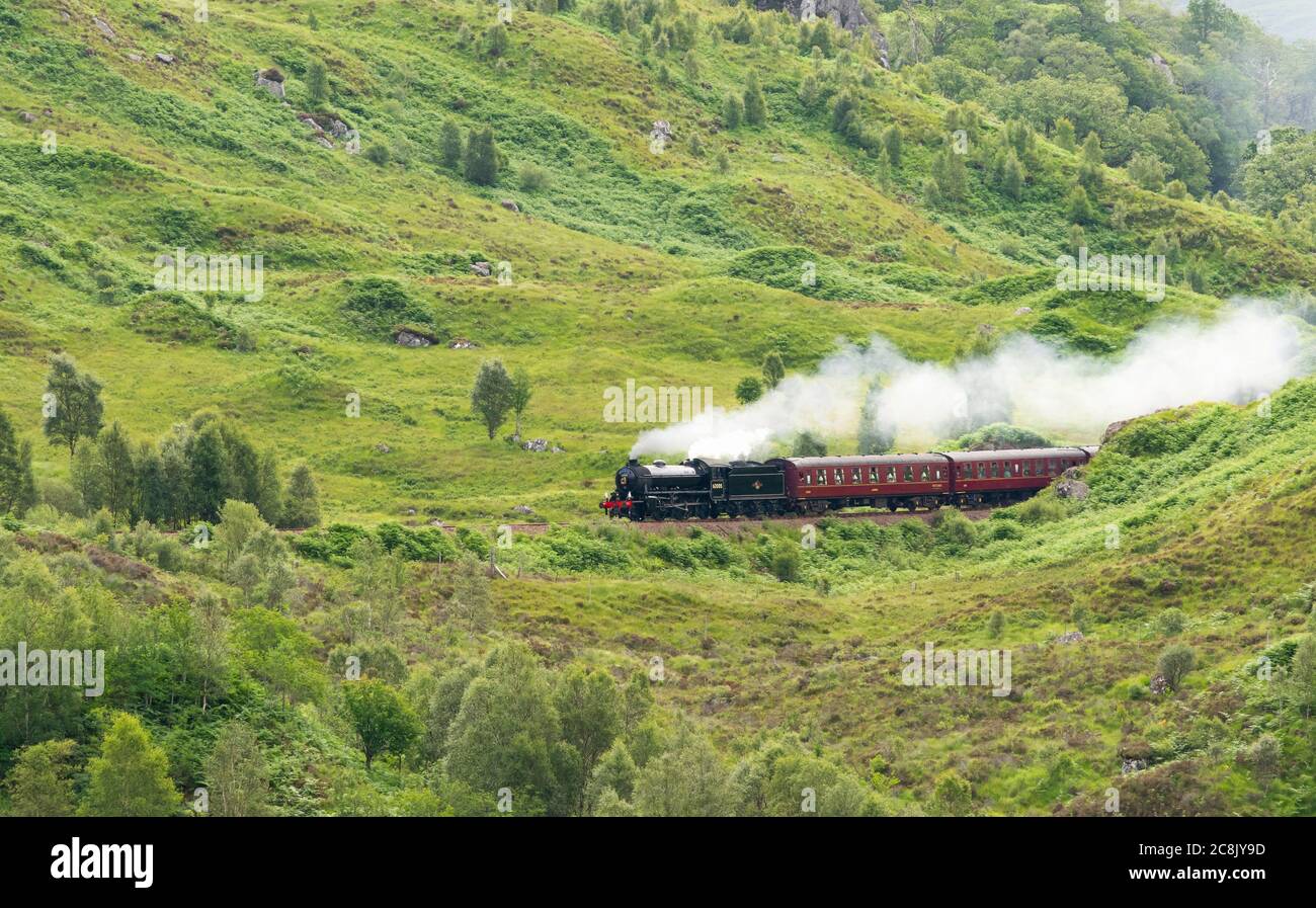 JACOBITE STEAM TRAIN WEST HIGHLAND LINE SCOTLAND IN SUMMER THE TRAIN ...