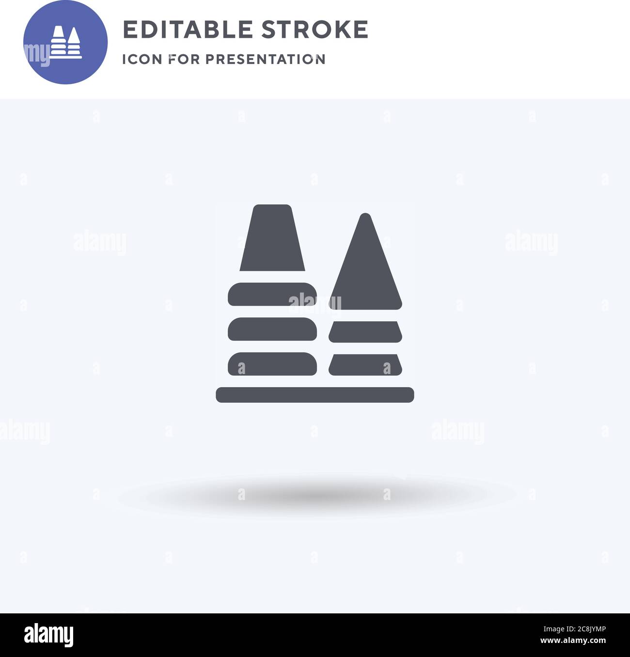 Cone icon vector, filled flat sign, solid pictogram isolated on white ...