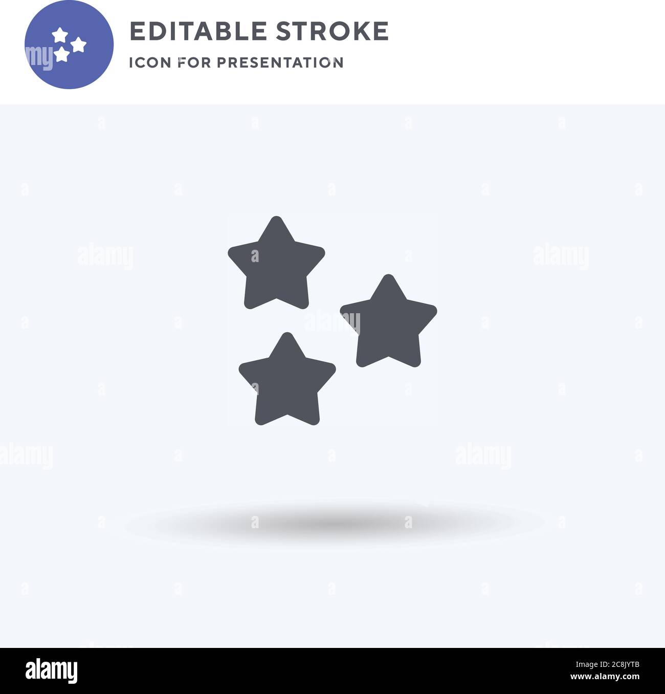 Stars icon vector, filled flat sign, solid pictogram isolated on white ...