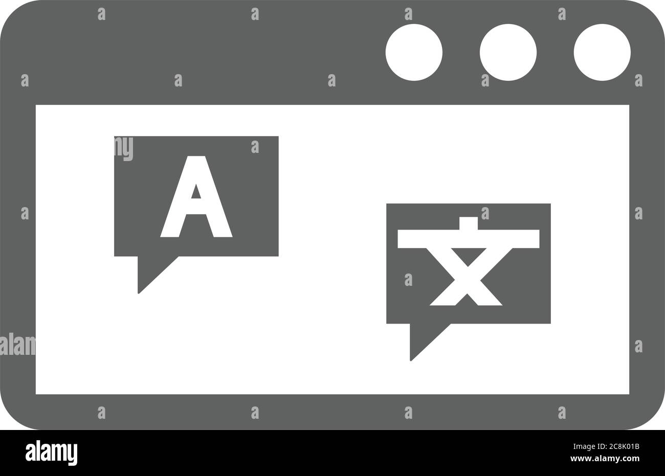 Language translation icon. Perfect use for print media, web, stock ...