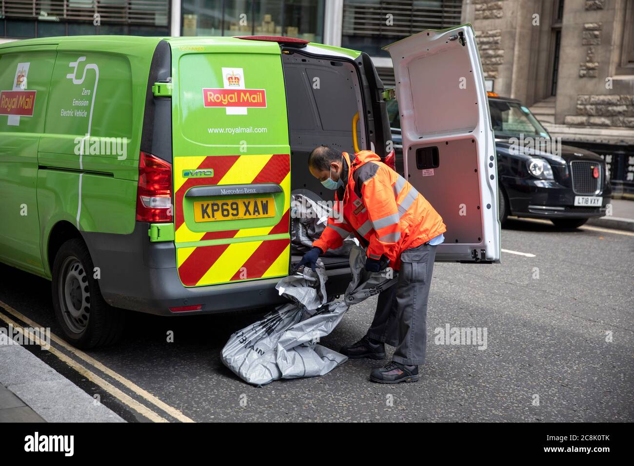 postman green van Stock Photo - Alamy