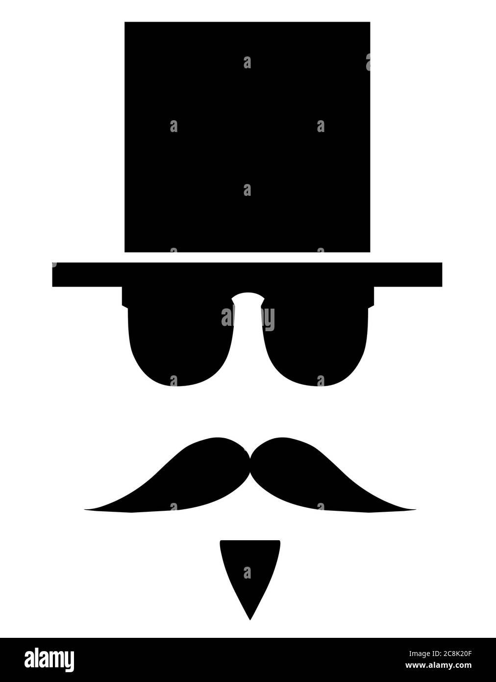 Vintage portrait gentleman top hat Cut Out Stock Images & Pictures - Alamy