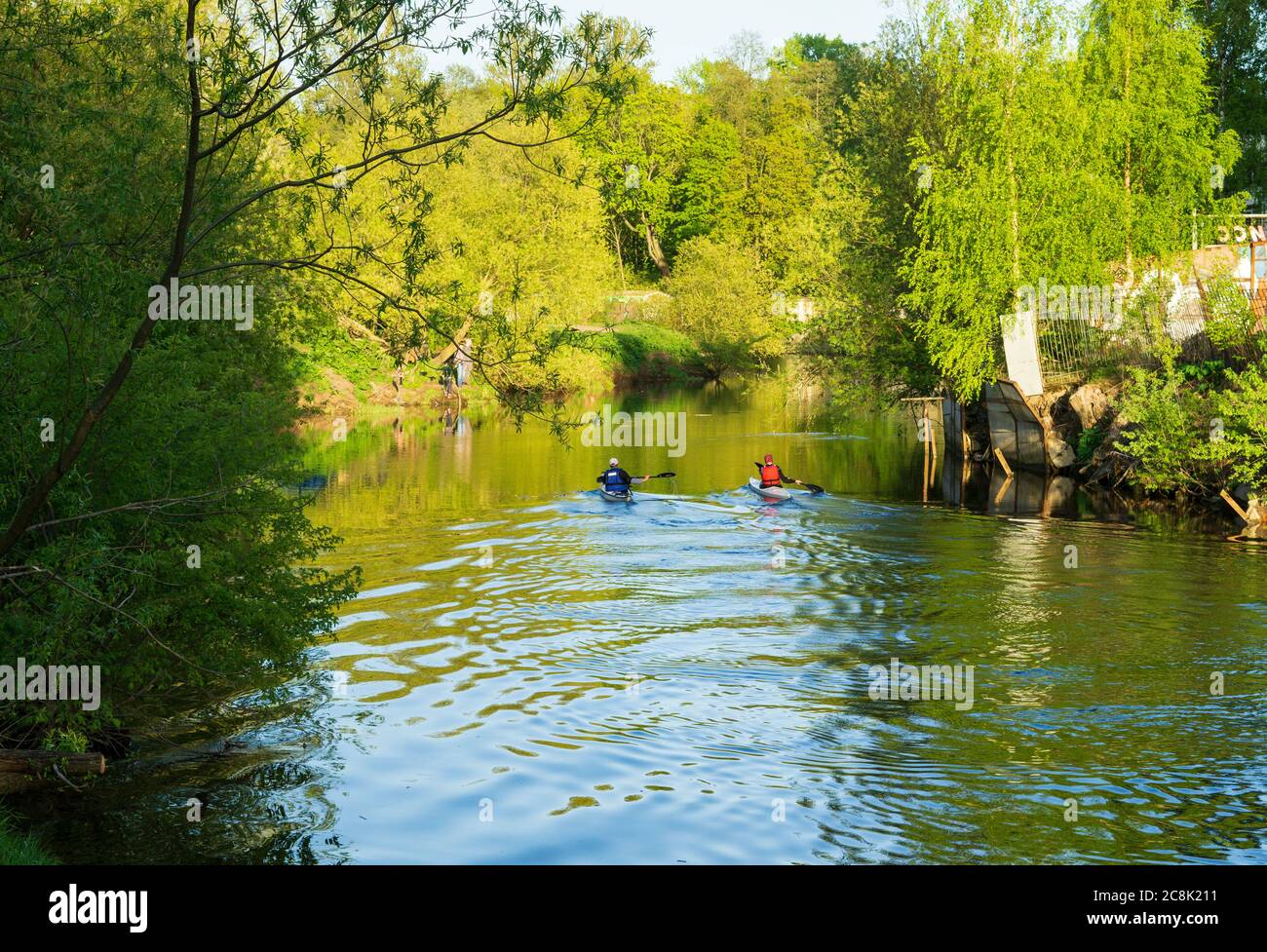 Two man paddle boat hi-res stock photography and images - Alamy