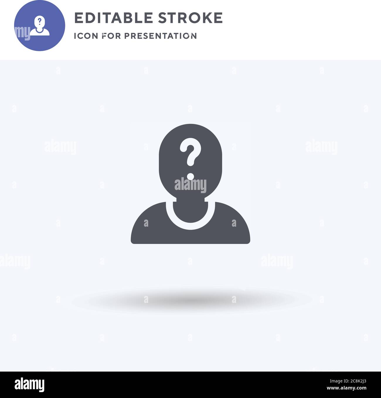 Suspect icon vector, filled flat sign, solid pictogram isolated on ...