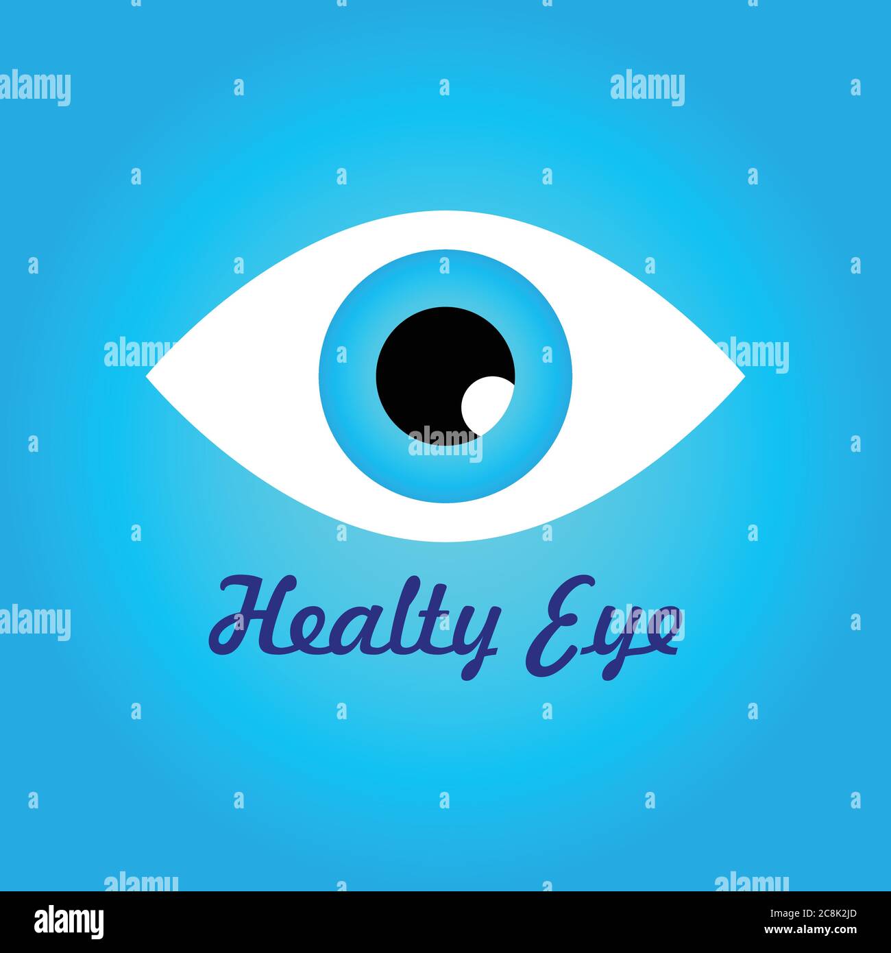 Healthy eyes flat icon. Design template vector Stock Vector Image & Art ...
