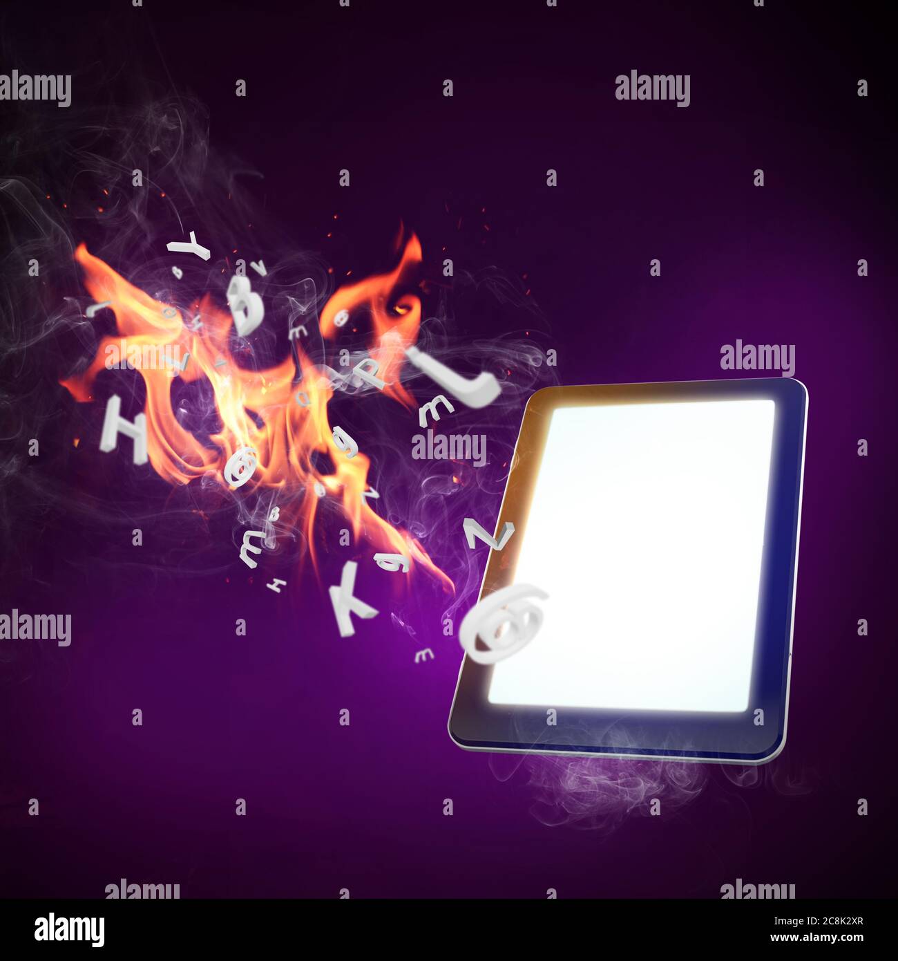Computer problem, 3D rendering Stock Photo - Alamy