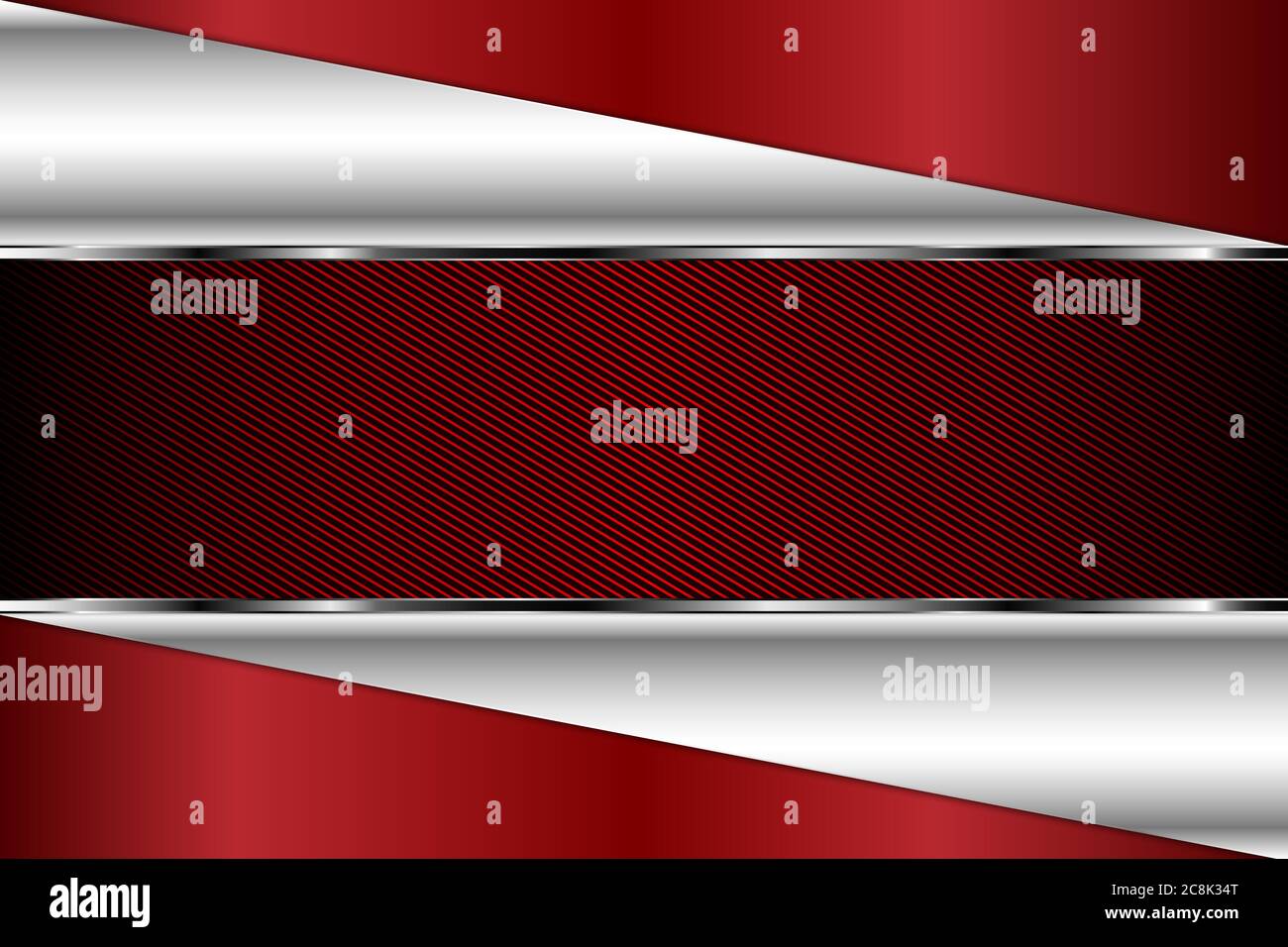 Metallic background.Red and silver with glow line.Luxury metal modern ...