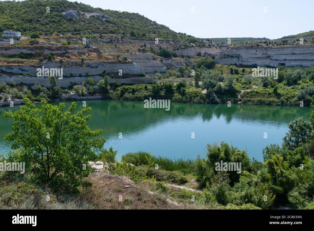 The Inkerman limestone quarry. The historic site in Crimea Stock Photo ...