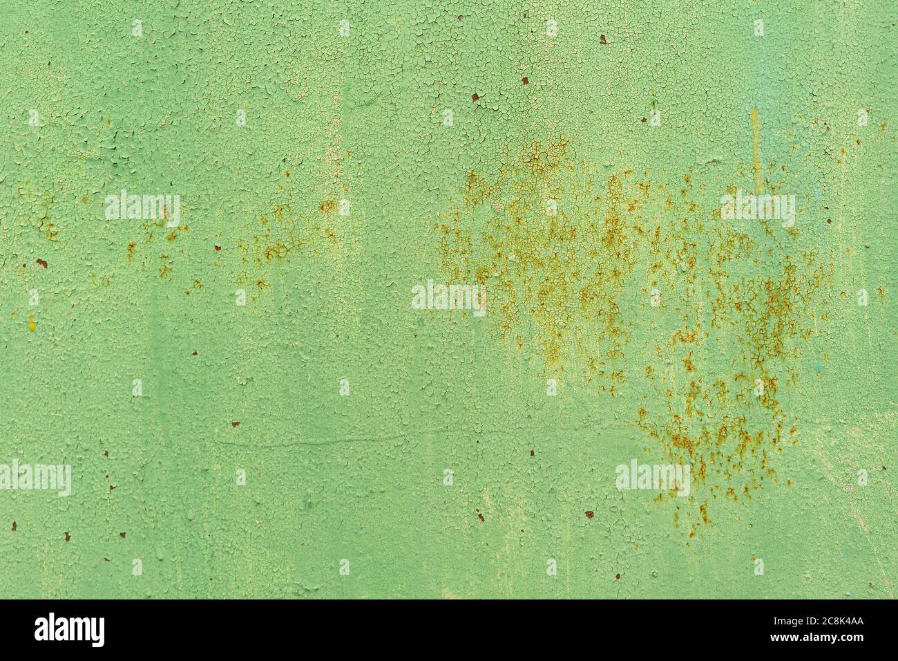 texture of metal covered with rust and old green paint. rough iron ...