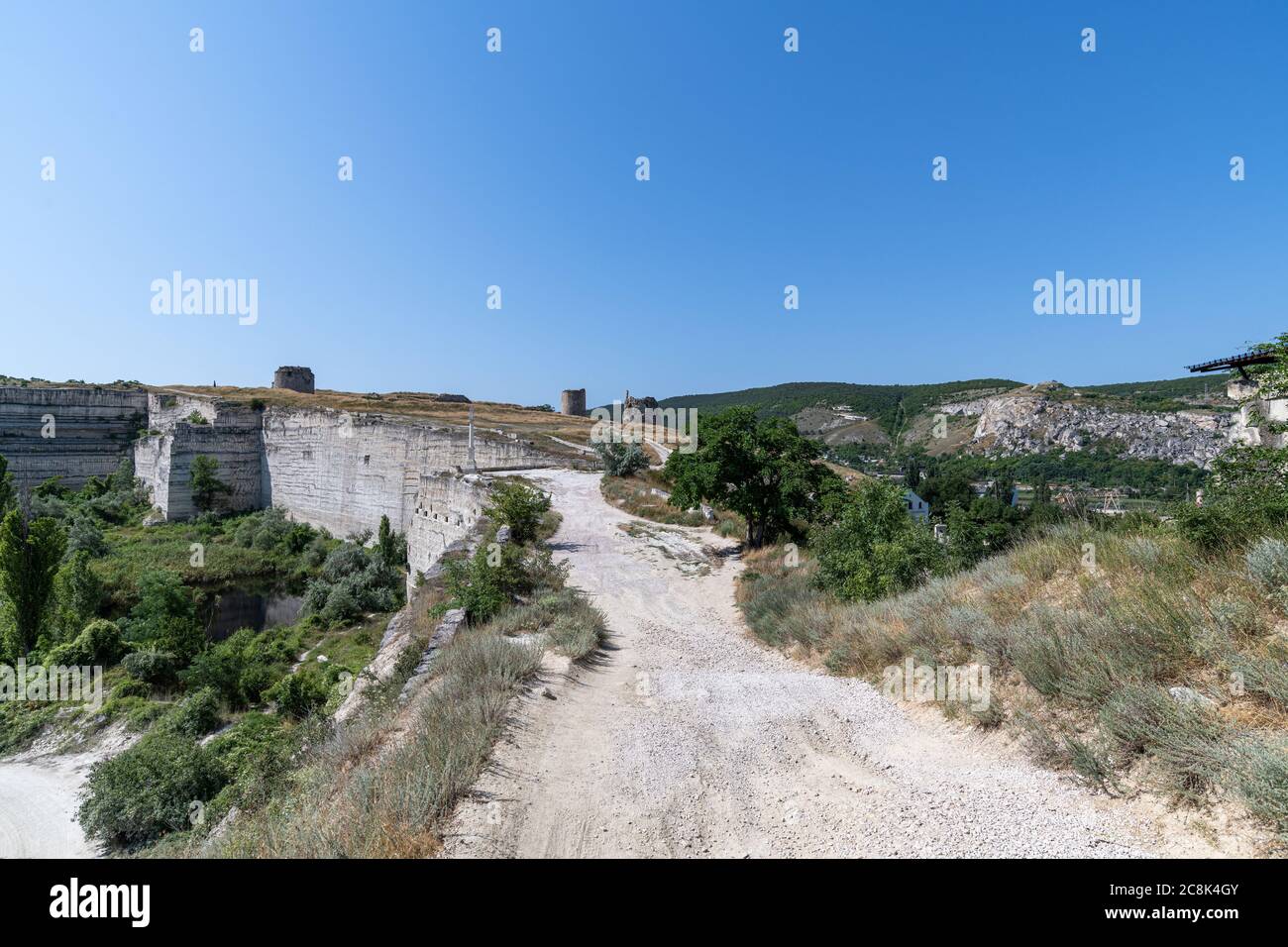 The Inkerman limestone quarry. The historic site in Crimea Stock Photo ...