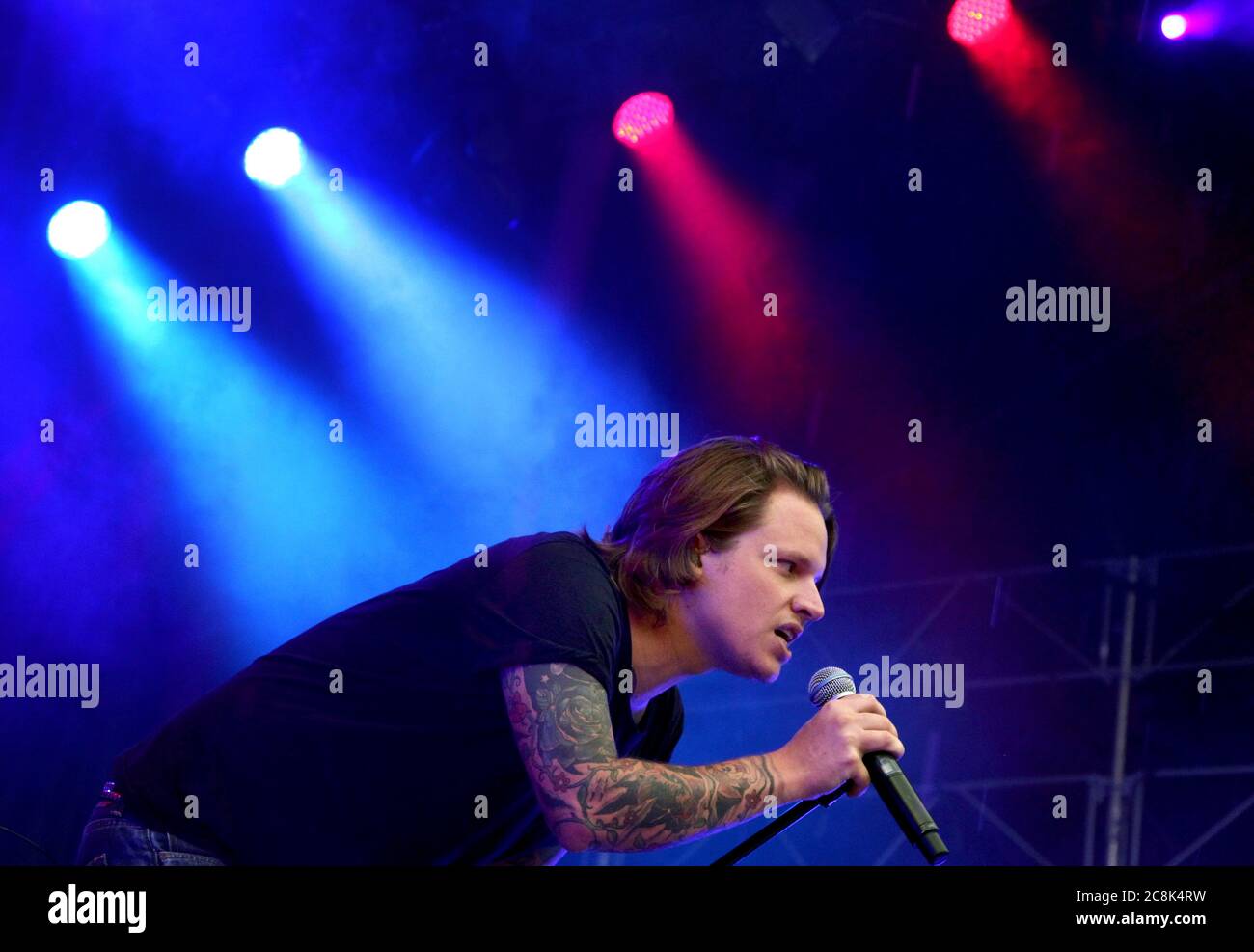 The group Takida with singer Robert Pettersson during a gig. Photo ...