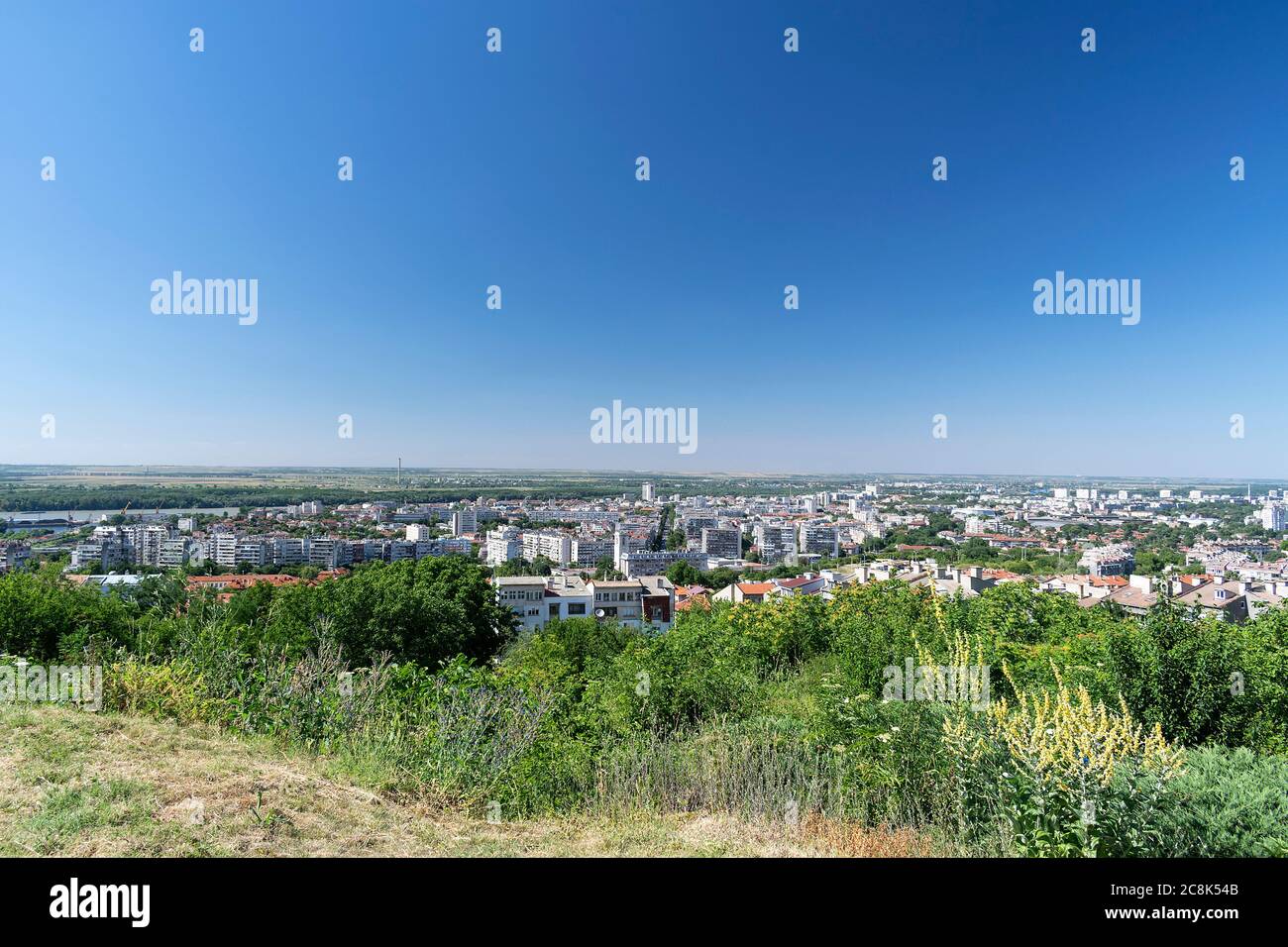 View to the city of Ruse near river Danube and Romanian border Stock ...