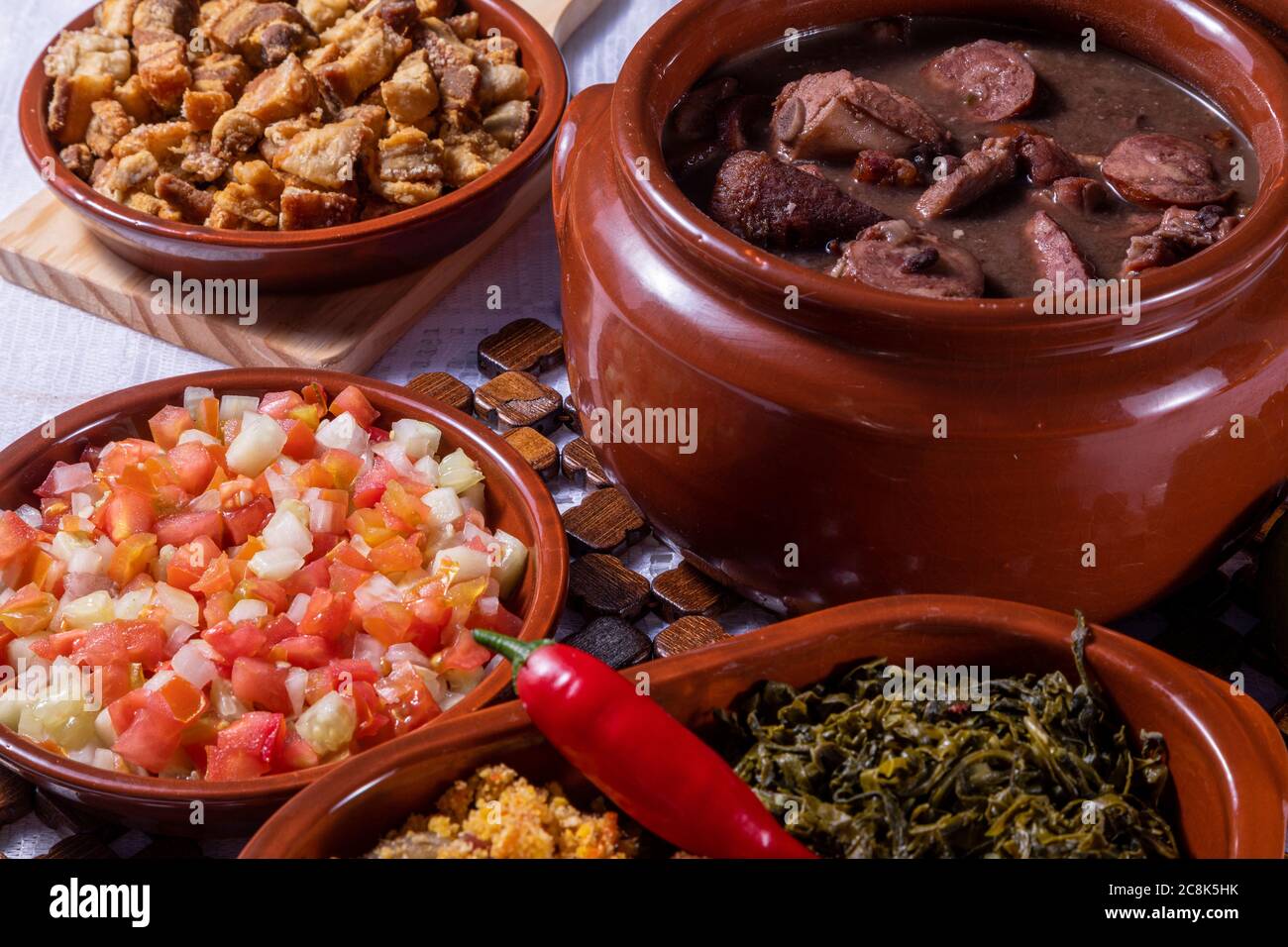 Feijoada, the Brazilian cuisine tradition and typical food Stock Photo ...