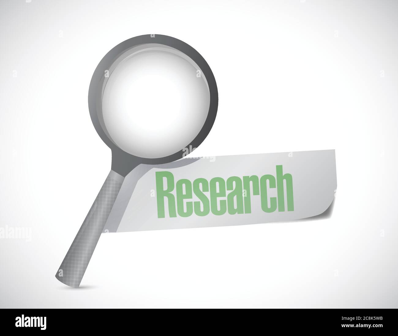 Magnify research sign illustration design over a white background Stock ...