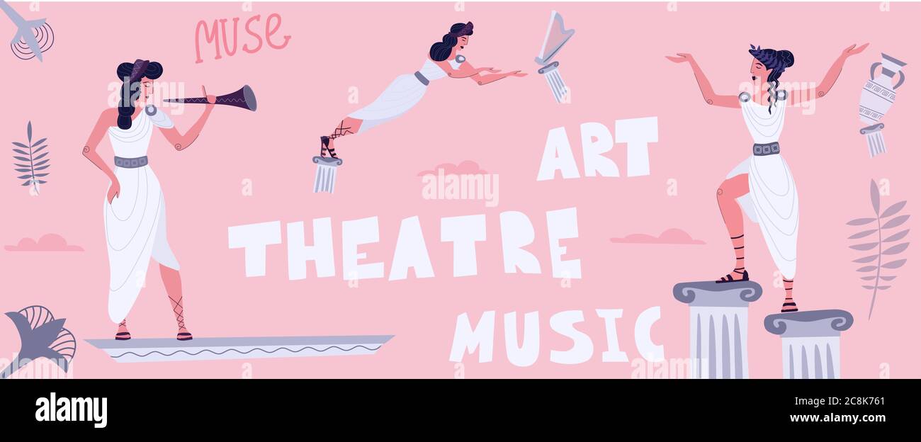 Greek mythology muse of tragedy and drama, theater and music, Greek ...