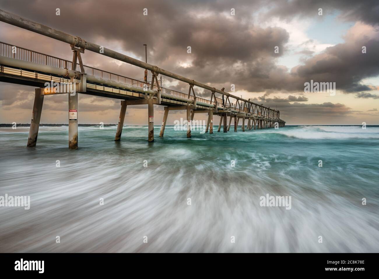 Famous sand pump construction at the Spit in Surfers Paradise Stock ...