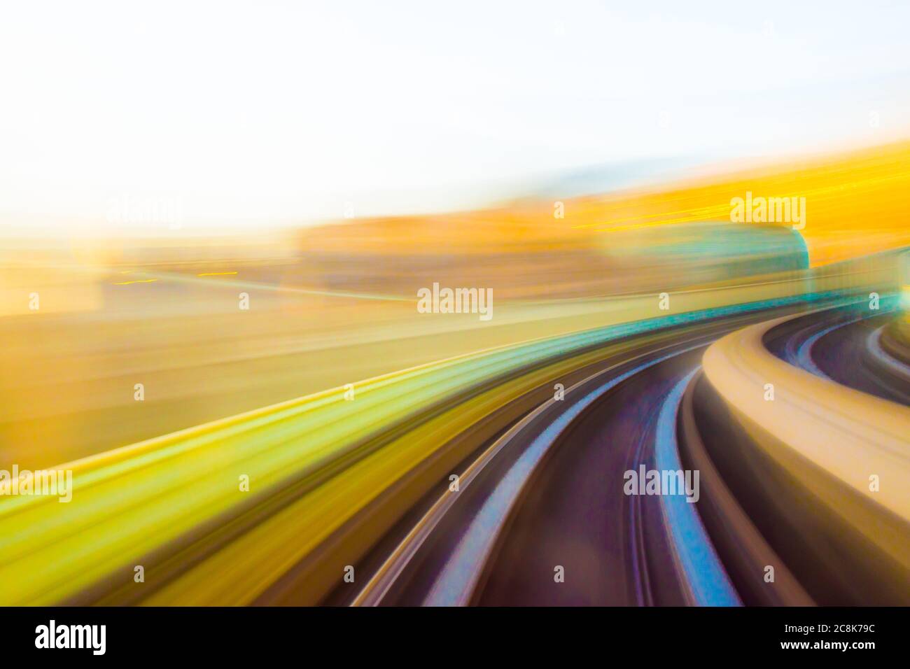 Speed motion in urban highway road tunnel Stock Photo - Alamy