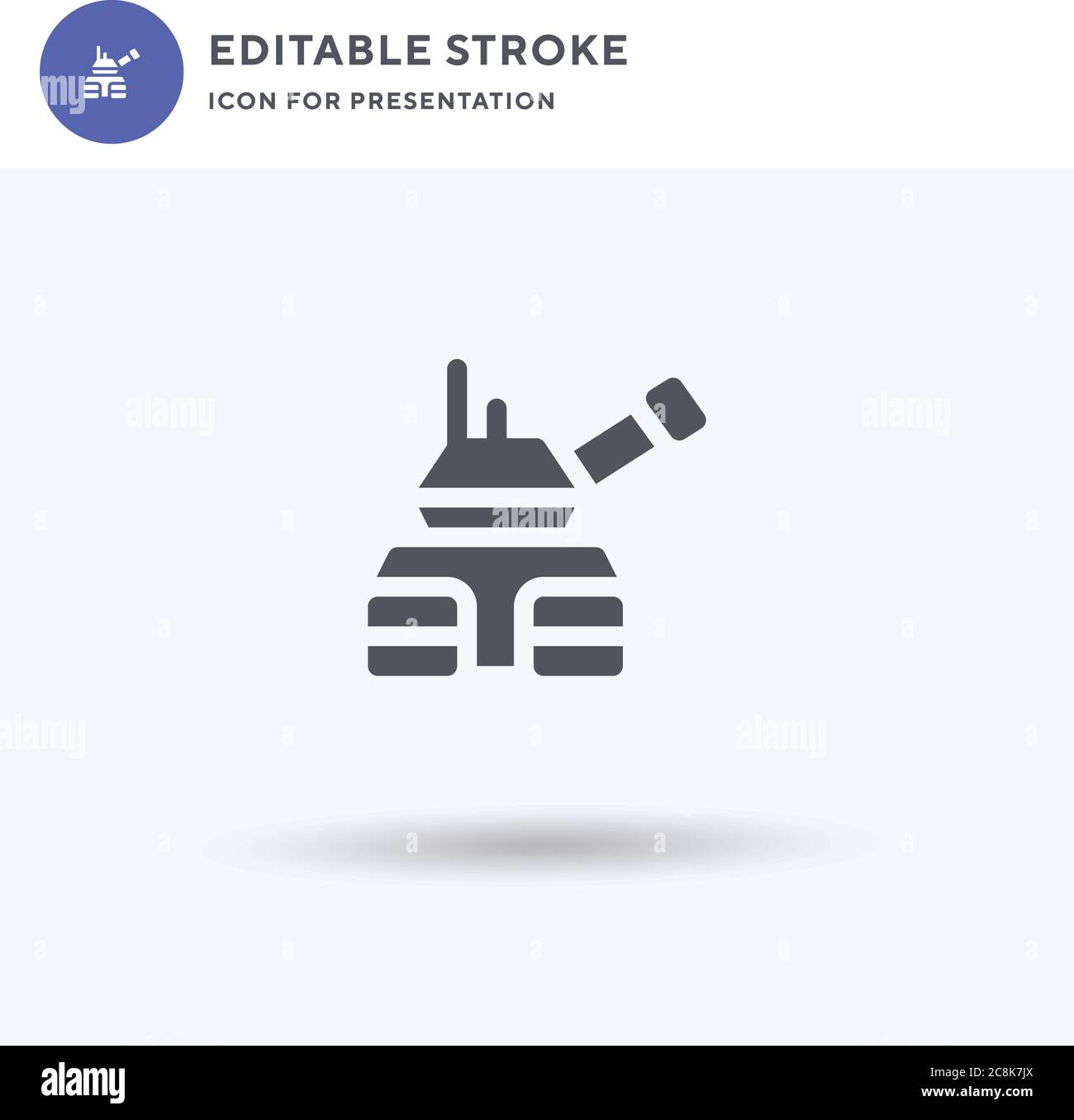 Tank icon vector, filled flat sign, solid pictogram isolated on white ...