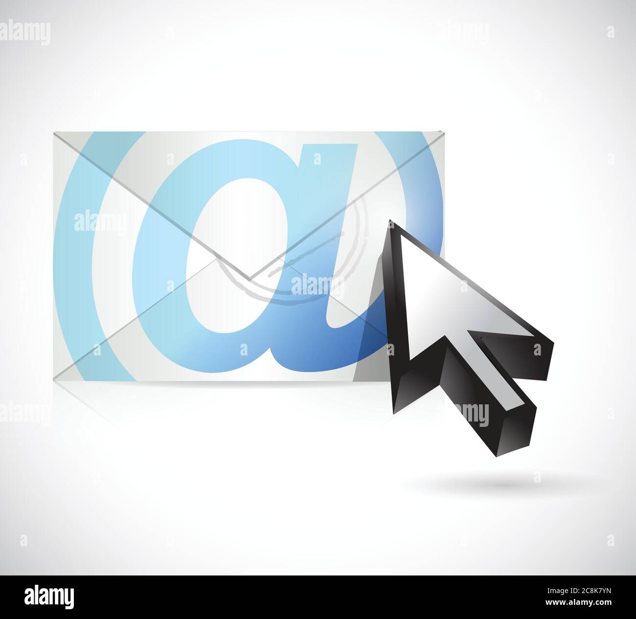 Mail an cursor illustration design over a white background Stock Vector ...