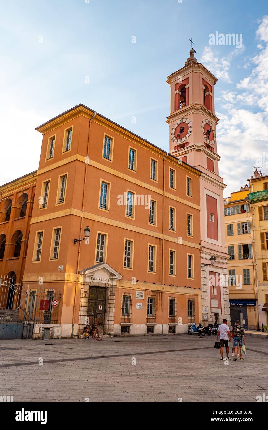 The beautiful historic district of Nice - CITY OF NICE, FRANCE - JULY ...
