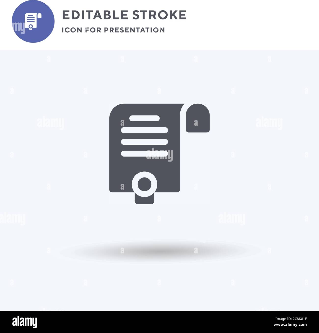 Declaration icon vector, filled flat sign, solid pictogram isolated on ...