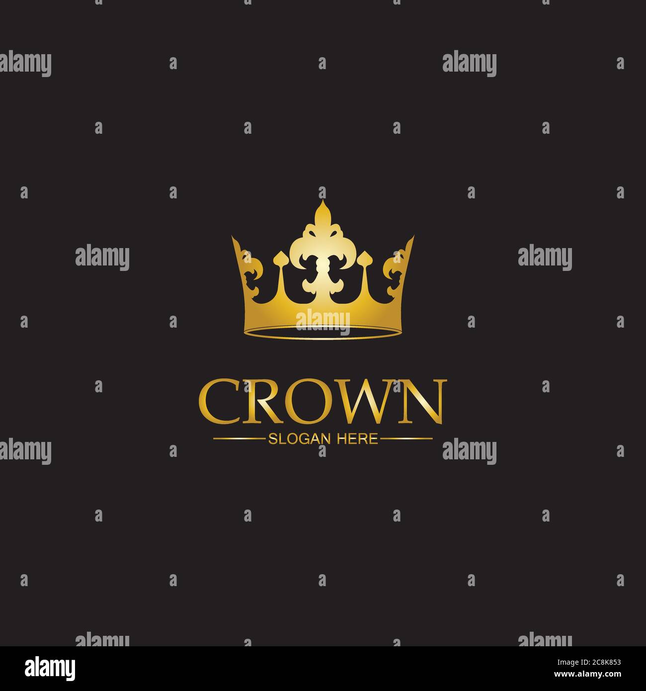 Crown Logo Template vector icon illustration design Stock Vector Image ...