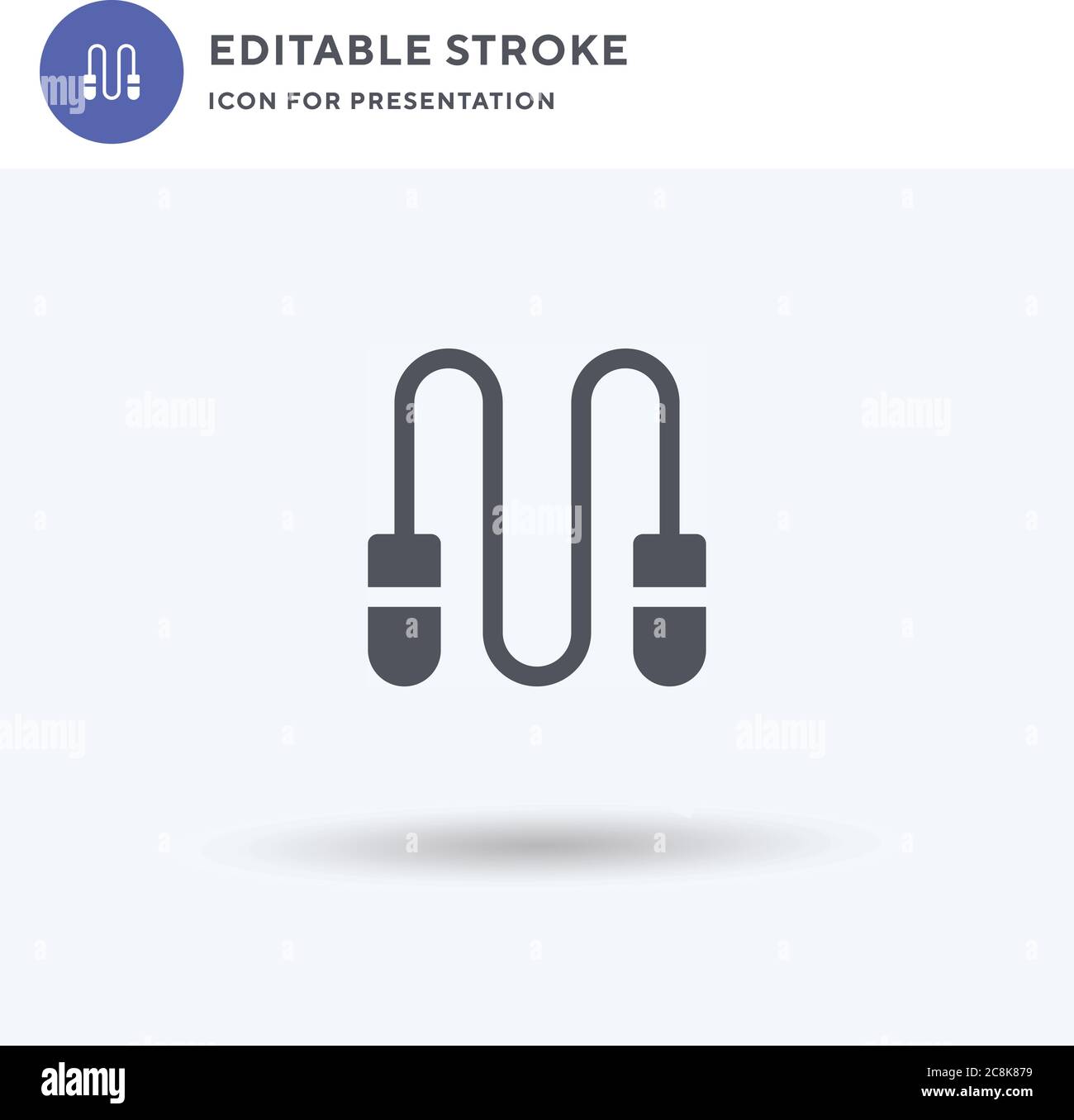 Skip Rope icon vector, filled flat sign, solid pictogram isolated on ...