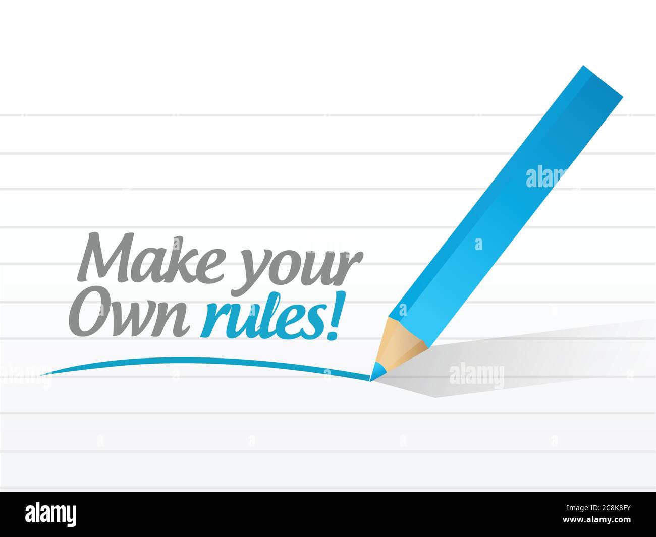 Make your own rules message illustration design over a white background ...
