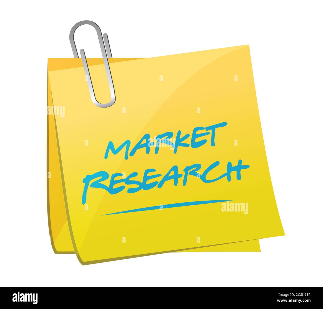 Market research post memo illustration design over a white background ...