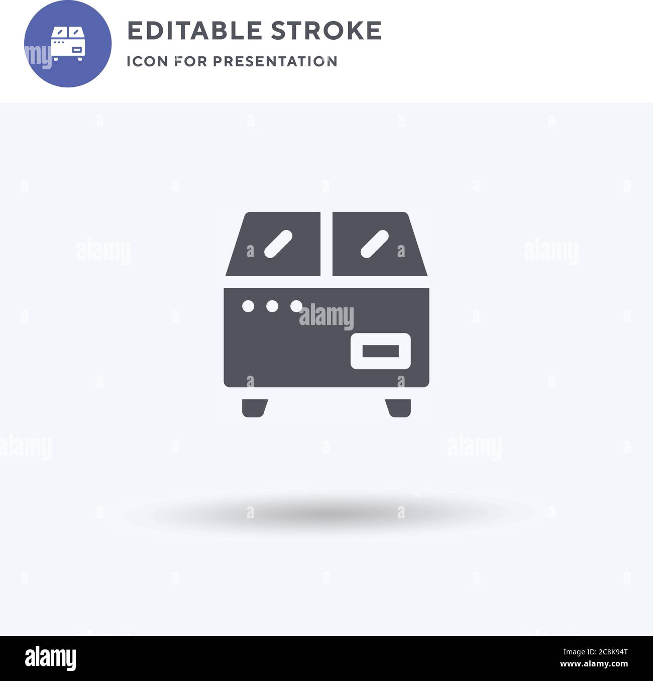 Freezer icon vector, filled flat sign, solid pictogram isolated on ...