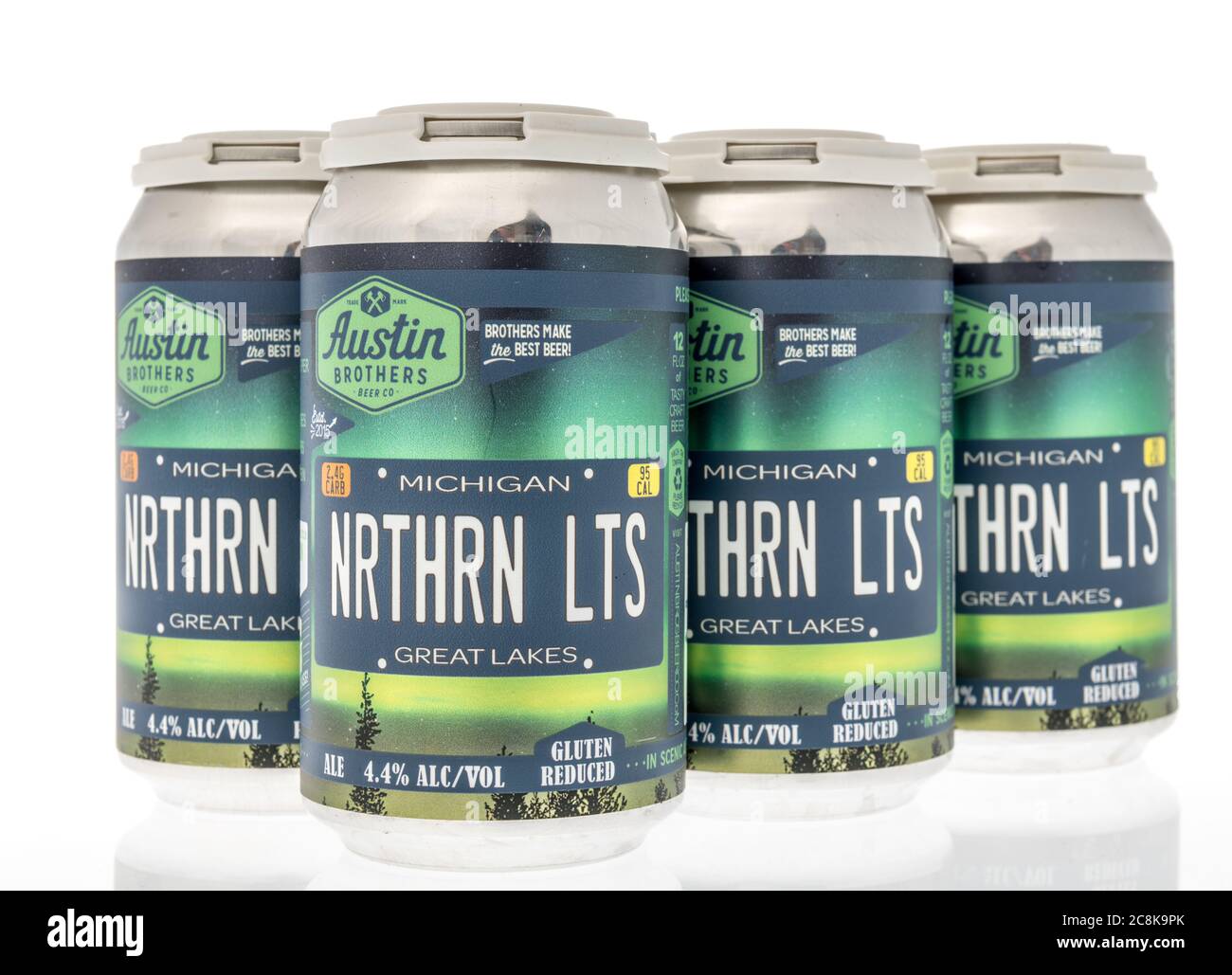 Winneconne, WI - 12 July 2020: A six pack of Odd Side Double dry hopped ...