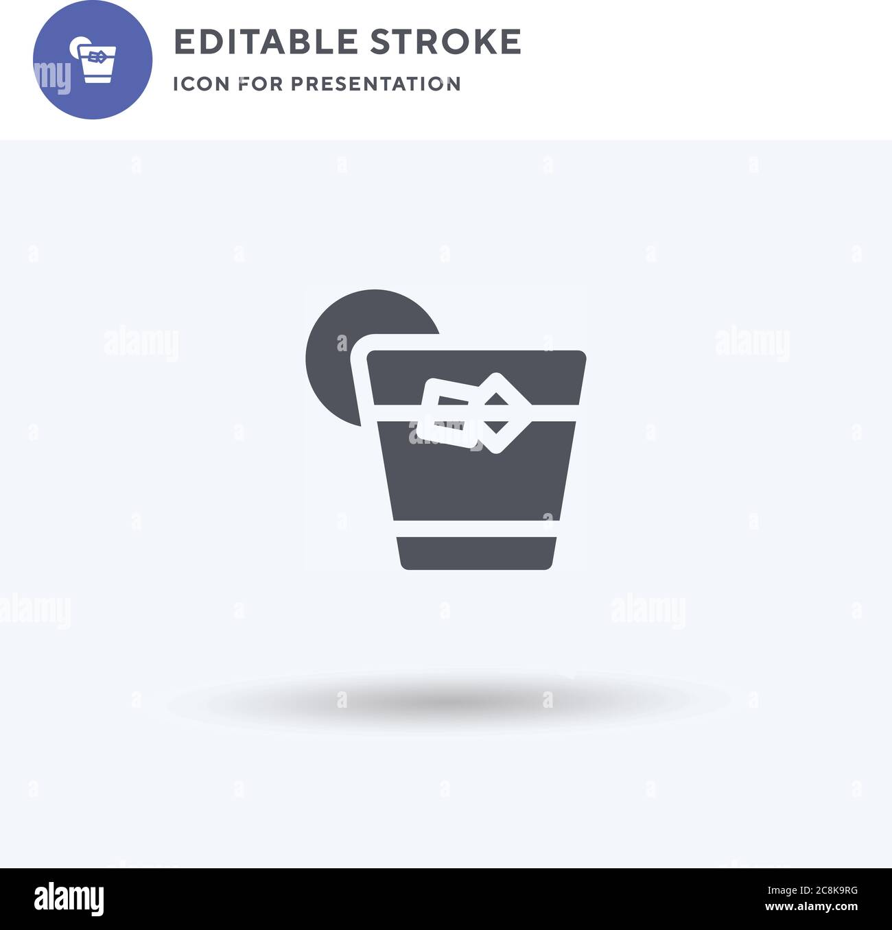 Negroni icon vector, filled flat sign, solid pictogram isolated on ...