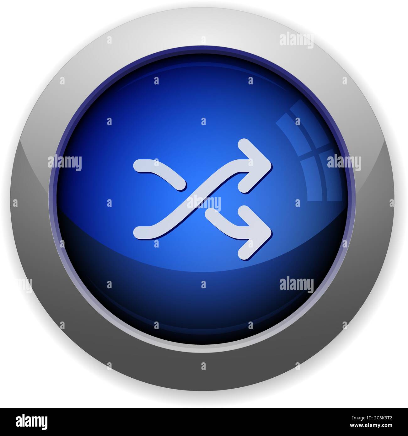 Shuffle icon internet button Cut Out Stock Images & Pictures - Alamy