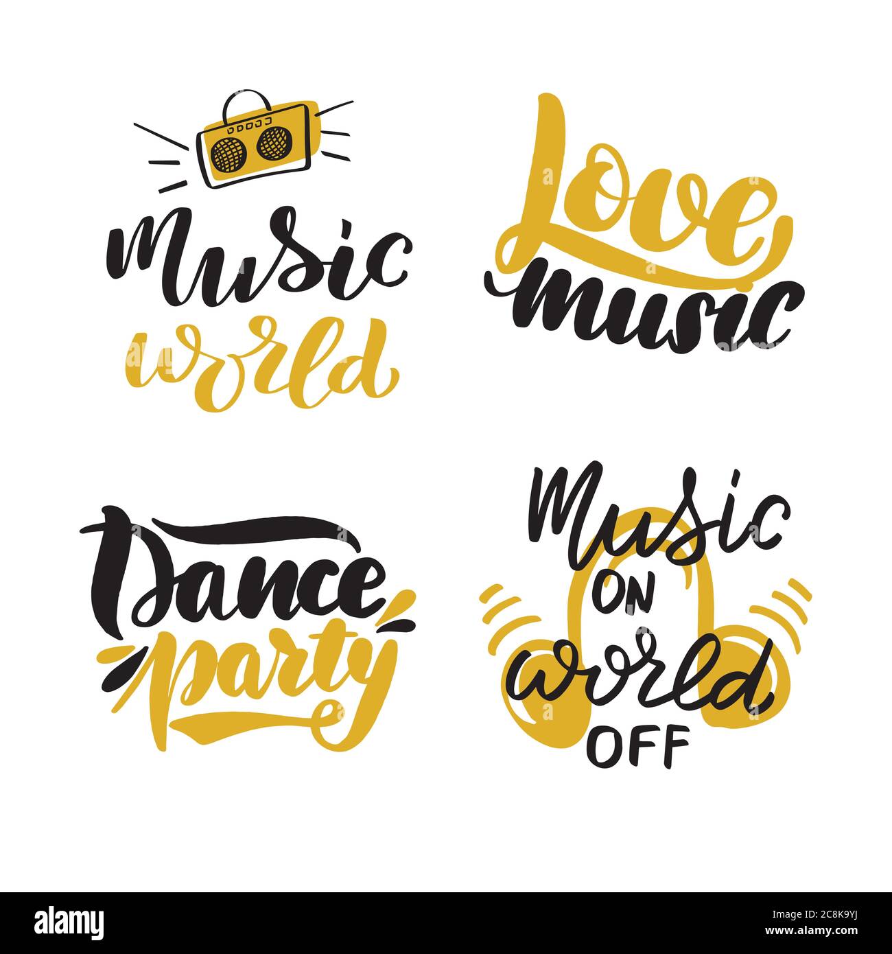 Vector calligraphy illustration isolated on white background Stock ...