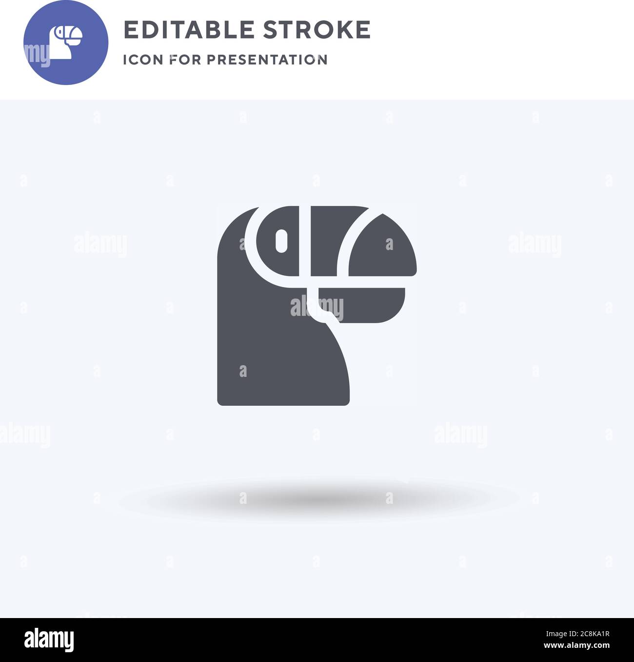 Toucan icon vector, filled flat sign, solid pictogram isolated on white ...