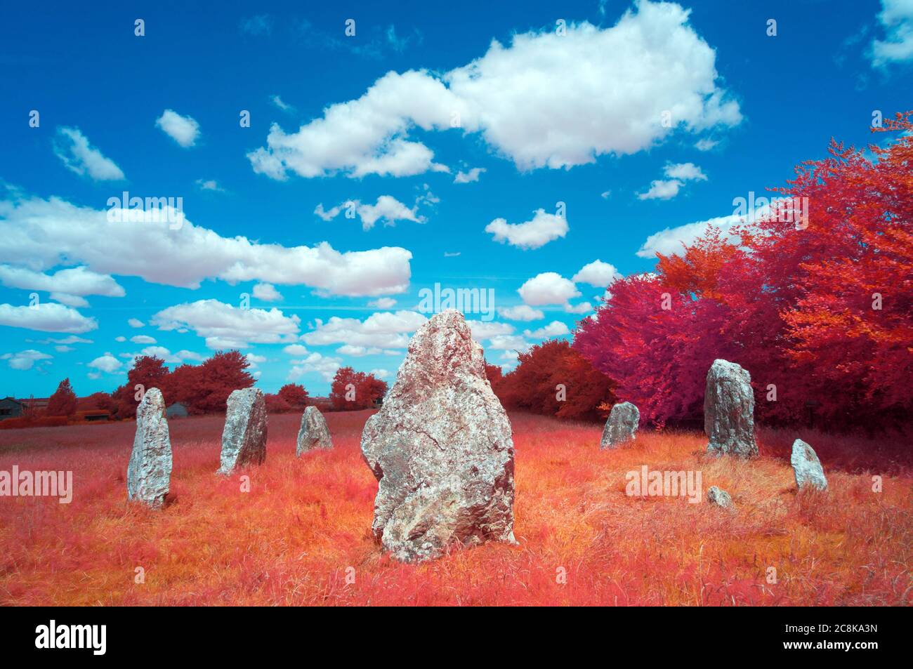 Duloe Stone Circle, Ancient Site, Cornwall UK Stock Photo - Alamy