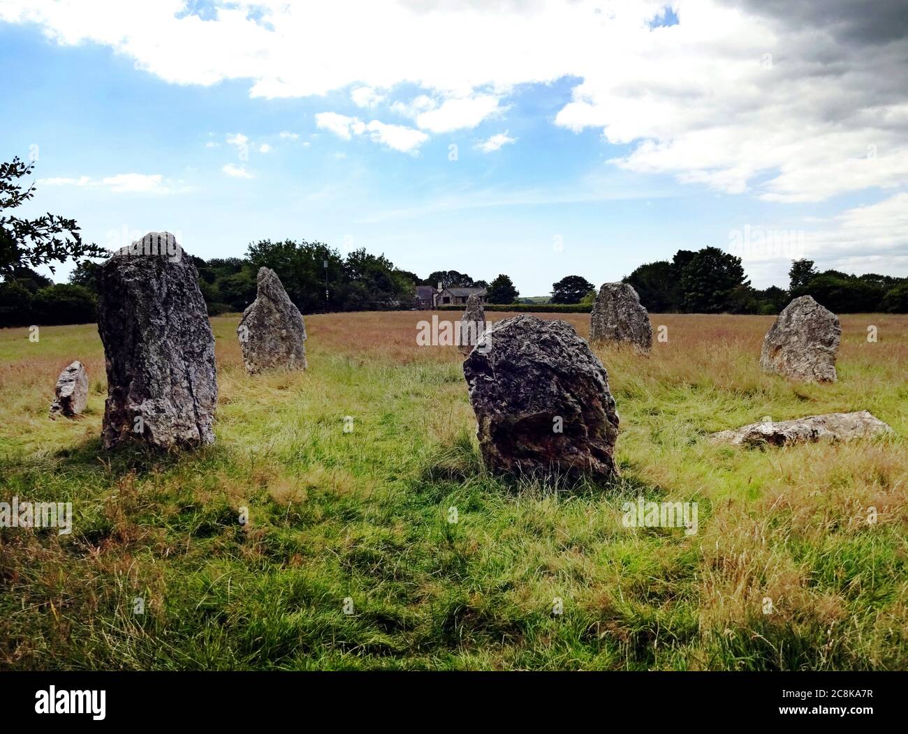 Duloe Stone Circle, Ancient Site, Cornwall UK Stock Photo - Alamy